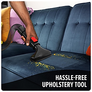 Dirt Devil Multi-Surface Extended Reach+ Bagless Upright Vacuum Cleaner Machine, for Carpet and Hard Floor, Height Adjustment, Powerful Suction with Versatile Tools, Lightweight, UD76300V, Red