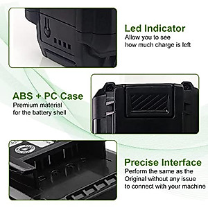 6000mAh Lithium OP40601 Battery Replacement for Ryobi 40V Battery OP4050A OP4040 OP4030 OP4026A OP40201 ZROP4026 Compatible with Ryobi Battery 40 Volt Cordless Power Tool RY40180 RY40200 RY40204