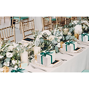 MESHA 100PC White Gift Boxes with Lids for Presents 6x6x4 Inch,Sturdy Bridesmaid Proposal Small Gift Box,Recyclable Paper Party Favor Gift Boxes Bulk for Wedding,Graduation,Birthday