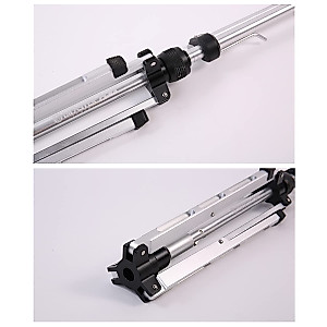 BICASTER Archery Bow Stand Full CNC Machined Aluminum Steel Heavy Duty Automatic Open/Fold for Recurve Bow Longbow Takedown Bow (Silver Short)