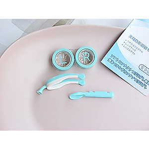 AITIME Contact Lens Applicator, Portable Contact Lenses Case with Contact Lens Remover and Insertion Tool, Eyes Lens Container with Tweezers (Blue)