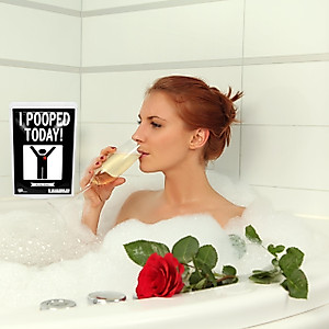 I Pooped Today Bath Bombs - Funny Happy Pooper Bath Balls for Adults - XL Black and Red Fizzers, Handcrafted, Made in America, 2 Count