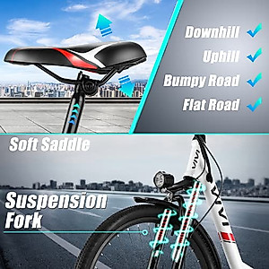 Vivi Electric Bike, 26/20 Inch Electric Bicycle for Adults, 500W E-Bike with 48V Removable Battery, 7 Speed Electric Commuter Cruiser Bike 20MPH & 50 Mile Adult Electric Bikes City Women