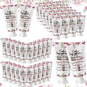 Heigble 50 Pack Hand Lotion Bulk Gifts Travel Size Summer Hand Cream Christian Gift Bulk for Church Hand Cream for Homeless Nursing Home Non Beneficial Appreciation Gifts for Coworker