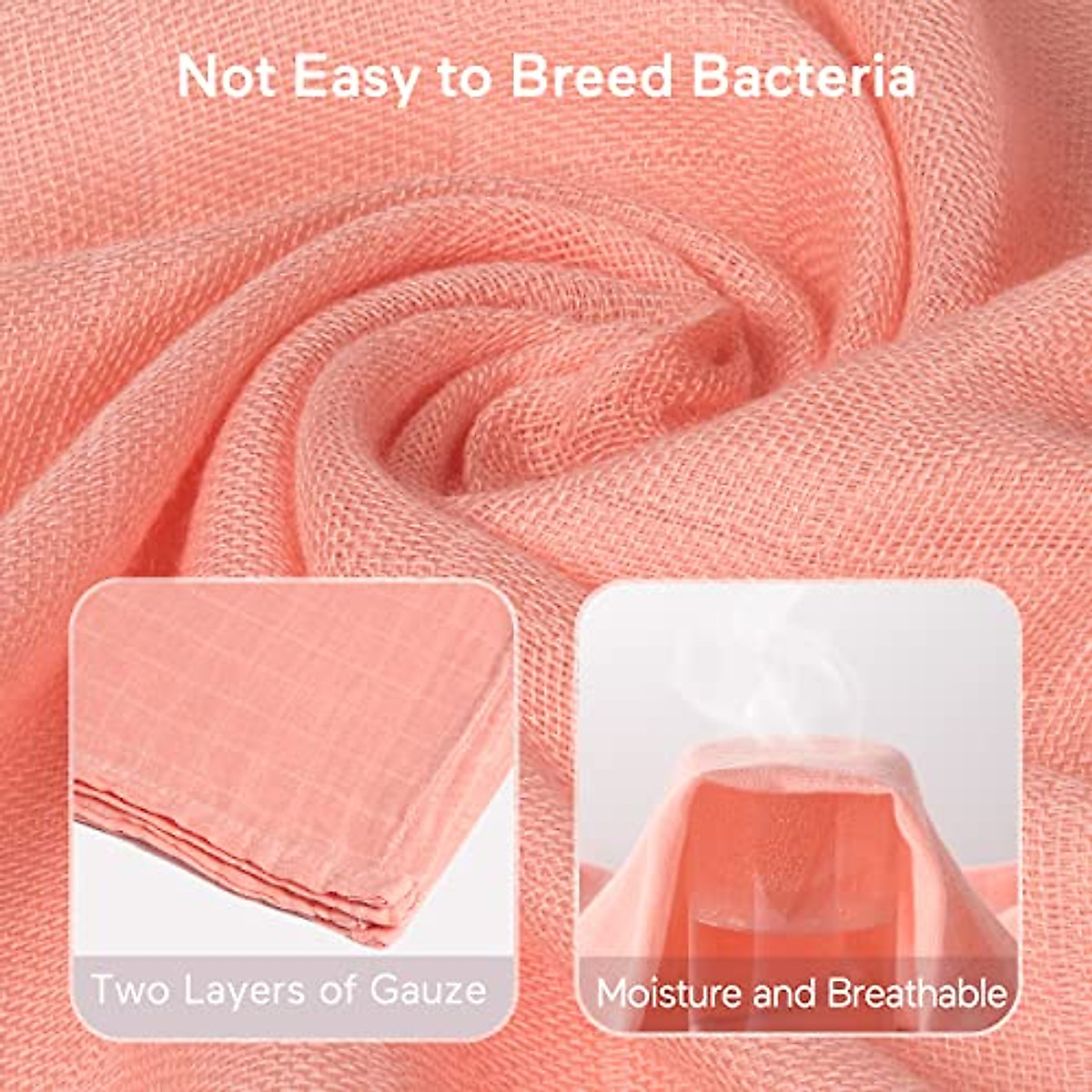 Momcozy Muslin Swaddle Blankets, Soft Silky Baby Blankets 47 x 47 inches, Breathable Bamboo Swaddle Blankets, Newborn Receiving Blanket for Boys and Girls, 4 Pack