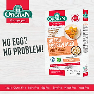 Orgran – Egg Replacer | Plant Based, Gluten-Free, Non-GMO | Natural Egg Replacer | 7.05 OZ | Vegan Egg Substitute For Baking…