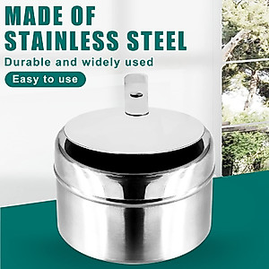 Coufce Stainless Steel Fuel Holder with Cover, Chafer Wick Fuel and Sterno Canned Heat for Buffets, Barbecue and Catering Events(4Pcs)