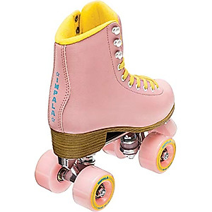 Impala Rollerskates Girl's Impala Quad Skate (Big Kid/Adult) Pink/Yellow 8 (US Men's 6, Women's 8) M