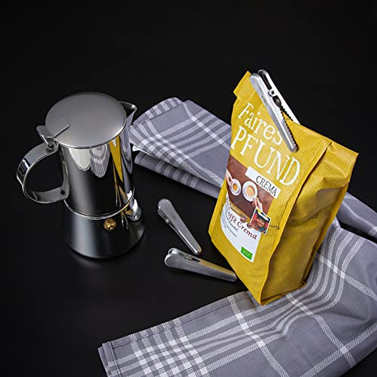 Cilio Aida Stainless Steel Stovetop Espresso Maker, Polished Stainless, 2 Cup