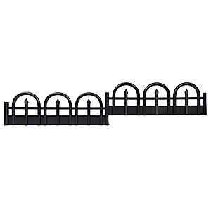 EasyFlex Decorative No-Dig Landscape Edging Kit - 15 ft., Black Wrought Iron-Look