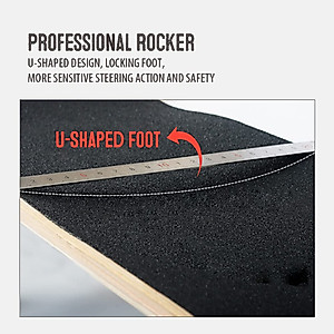 Gentle Booms Sports Skateboard Swing, 29.7×9.5 inch Large Stand Up Surf Swing with Adjustable Handle, Up to 660 Pounds Weight Capacity, Outdoor Swing for Kids