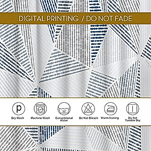 YEZEX Shower Curtain Set with 12 Hooks - Waterproof Polyester Fabric Shower Curtains for Modern Home Bathroom Decorations, Machine Washable, 72"x78"