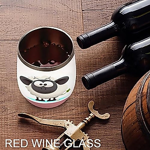 WYUSPGK 304 Stainless Steel Insulated Cup, Sheep Print Smooth Rim, Durable & Reusable - Perfect for Office, Home, And Travel