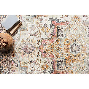 Loloi CLARA Area Rug, 2'-5" x 10'-6", Ivory/Charcoal