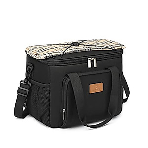 MOYAQI Large Soft Sided Picnic Cooler Bag 15L Insulated Leak Proof for 24 Cans of Beverage or Beer Storage, Collapsible Cooler Lunch Bag for Camping, Lunch, Beach, Picnic, Road Trips, Shopping, Travel