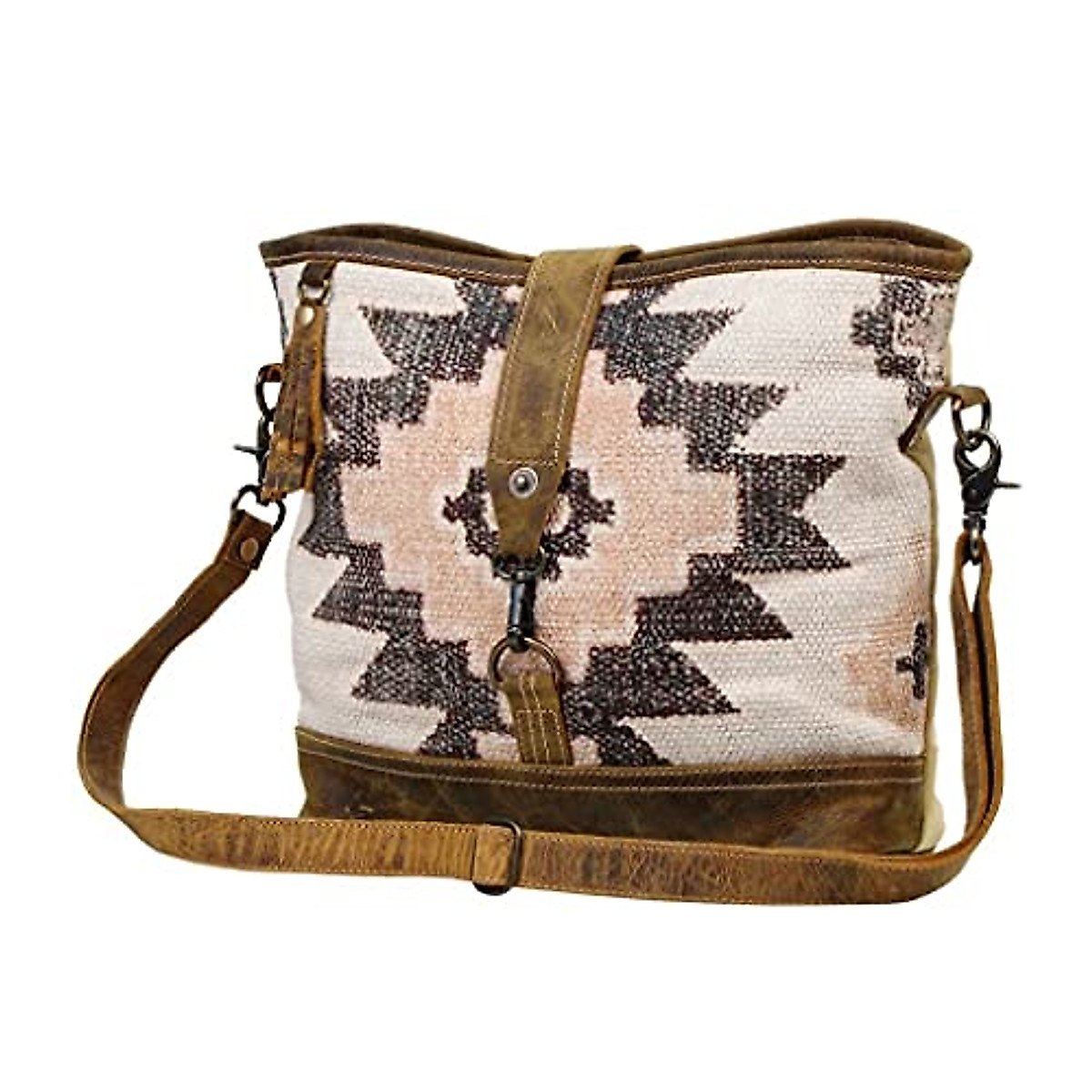 Myra Bag Entice Shoulder Bag Upcycled Canvas, Rug & Leather S-2642