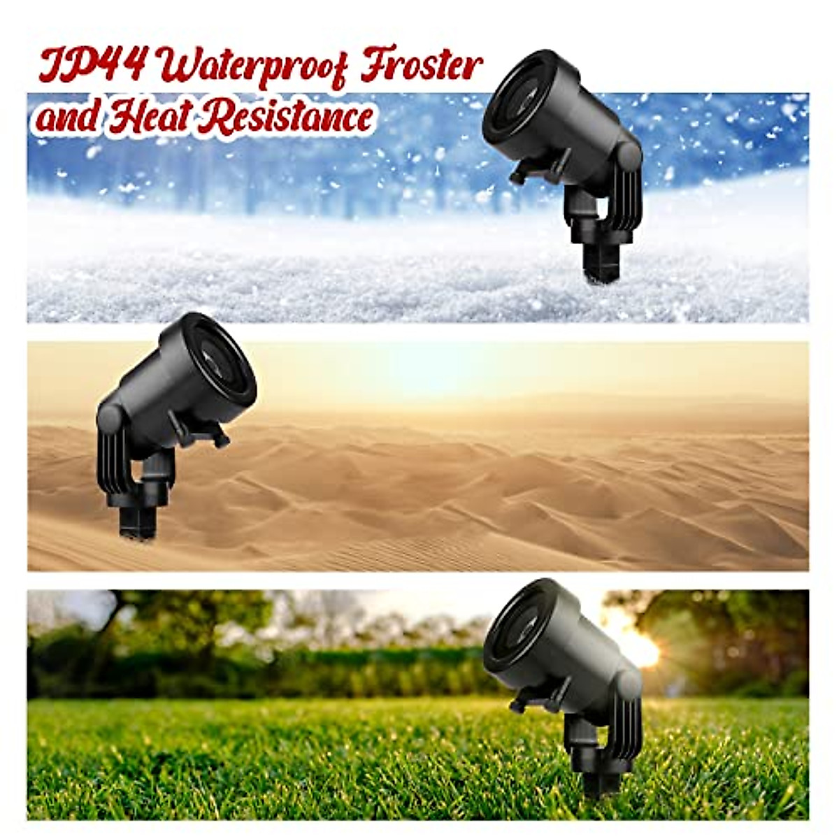 A.T.Lums Christmas Projector Lights Outdoor & Indoor, 16 HD Slides LED Projection Lamp for Christmas Gifts, Waterproof Snowflake Landscape Lights for Halloween Easter New Year Holiday Party Deco