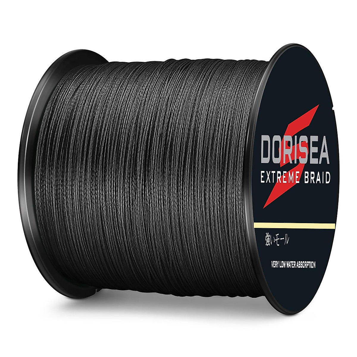 Dorisea Extreme Braid 100% Pe Black Braided Fishing Line 109Yards-2187Yards 6-550Lb Test Fishing Wire Fishing String Incredible Superline Zero Stretch (100m/109Yards 6lb/0.10mm)