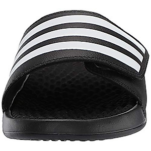adidas Unisex Adissage Tuned Slides Sandal, Black/White/Black, 7 US Men