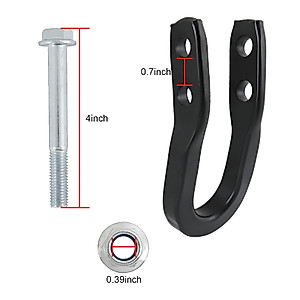 JDMSPEED New Recovery Hooks Tow Hooks Black Set 23253074 Replacement For Colorado GMC Canyon 2015-2019