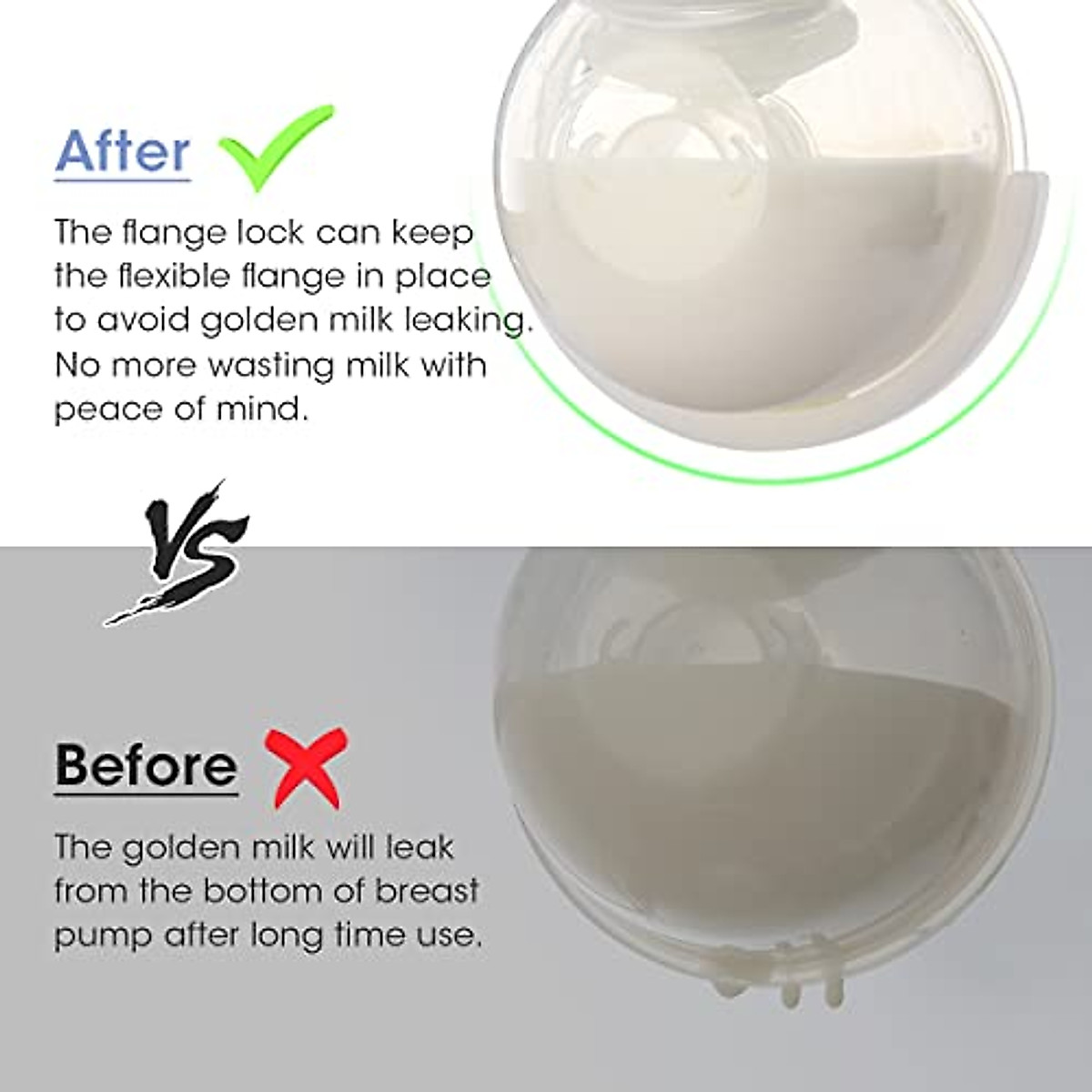 Magicfour Flange Lock Compatible with Momcozy Wearable Breast Pump 2 Pack Leak Latch for Mom Cozy Hands Free Breast Pump Accessories for Momcozy Breast Pump S12/S12 Pro/S9/S9 Pro, Prevent Leaking Milk