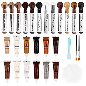 SEISSO Furniture Repair Kit, Wood Markers for Scratches, 12 Colors Furniture Touch-up Markers and Wood Fillers, New Upgrade Wood Repair Kit - Restore Wooden Table, Cabinet, Floors, Door