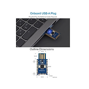 waveshare RP2040-One Microcontroller Development Board Type-A 4MB Flash Pico-Like MCU Board Based on Raspberry Pi RP2040,PCB USB-A Port,Support C/C++,MicroPython