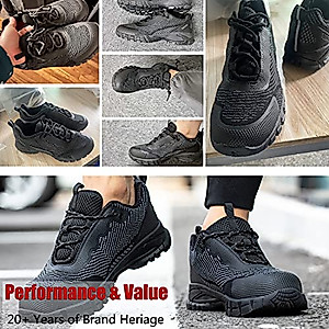 Hiking Shoes for Men Waterproof Lightweight Non Slip Comfortable Breathable Work Walking Trekking Trails Rain Outdoor Ankle Boots impermeable antideslizantes Zapatos de senderismo para Hombre Black