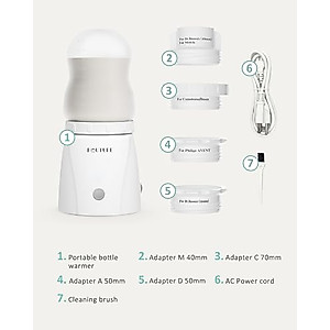 HAUTURE Instant Water Warmer – Replaces Traditional Baby Bottle Warmers Accurate Temperature Control, Night Light, Portable Size Bottle Warmer for Breastmilk& Formula