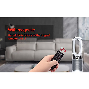 Qzanyee Life Remote Control for Dyson HP04 Pure Hot + Cool Purifying Heater Fan, Replacement Remote for Dyson Part No. 969897-02 / Part No. 969897-03 (Black with Magnetic)