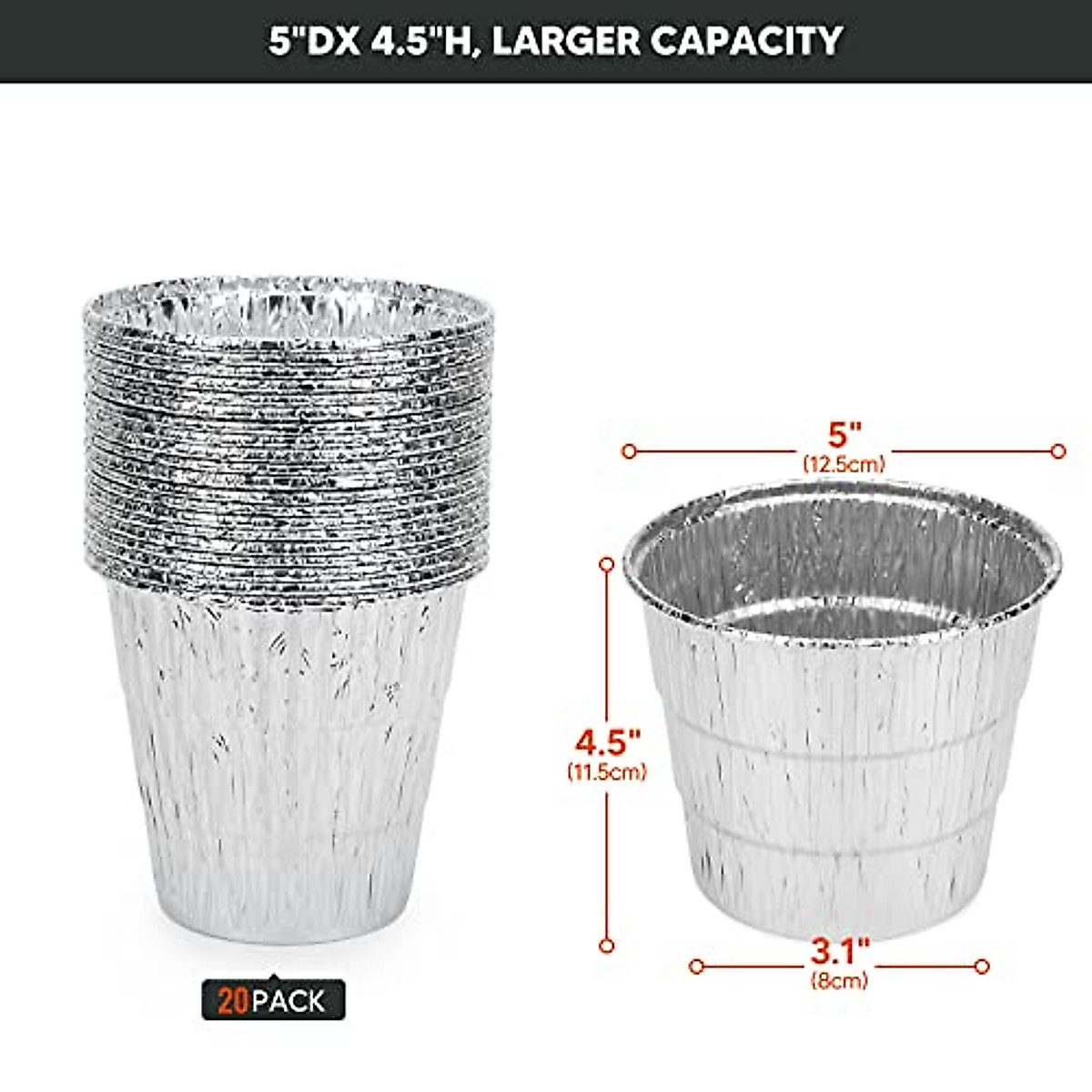 Stanbroil Drip Bucket Replacement for Traeger Grill, Sturdy Steel Grease Bucket Including 20-Pack Disposable Liners, Fit for Traeger, Pit Boss, Camp Chef, Louisiana