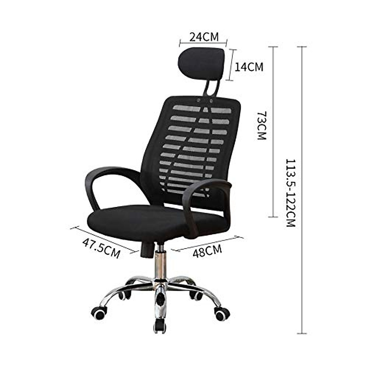 VejiA Ergonomic Mid Back Mesh Office Chair Height Desk Chair Swivel Chair Computer Chair with Armrest Lumbar Support