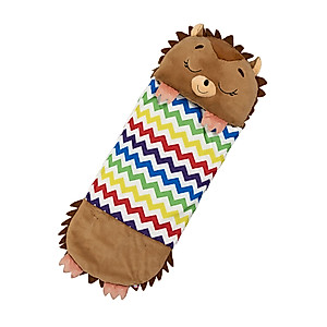 Happy Nappers: Pillow & Sleepy Sack: Medium - Hedgehog - 54 x 20, 2-in-1: Plush Animal Opens Into Sleeping Bag, Soft Play & Nap Character, Kids 3+