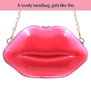 WLC Lip Purse PU Banquet Evening Banquet Bags Young Girl Party Clutch