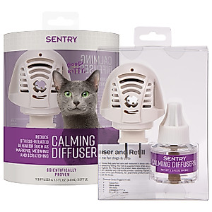 Sentry Calming Diffuser for Cats, Plug-in Cat Pheromone Diffuser, Reduces Stress and Bad Behavior, 30-Day Release