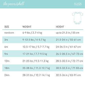 The Peanutshell Short Sleeve Baby Bodysuits Set for Boys or Girls - Safari Animals - 5 Pack Set (3M)