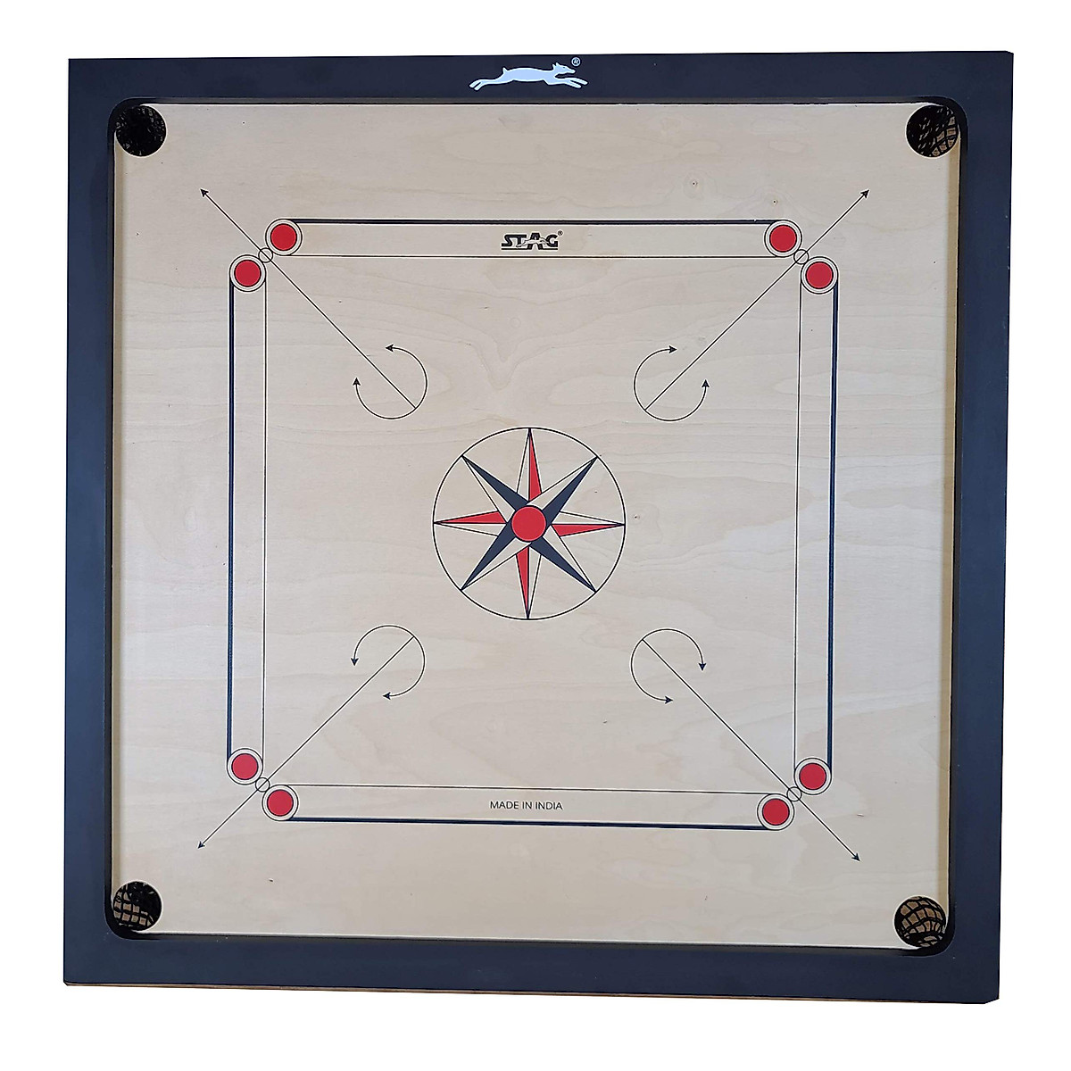 Stag Championship Carrom Board Game with Coins and Striker (Championship)