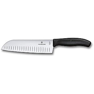Victorinox VIC-5.2523.17US2 Fibrox Pro Santoku 7" Granton Blade 1½" Width at Handle Black