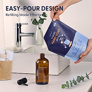 MaisoNovo - Liquid Hand Soap - Liquid Hand Soap Refill - Made in USA - Gentle & Natural - Non Toxic - Good for All Skin Types - Unscented Handsoap Refill - Pouch 32 oz