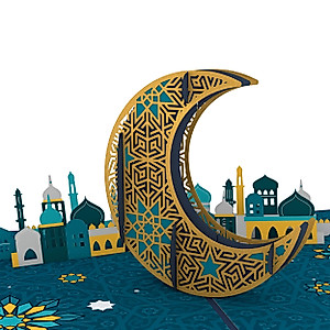 Lovepop Eid Mubarak Pop-Up Card, Celebration Card, Eid Mubarak, 3D Greeting Cards, Festive Cards, Happy Eid Mubarak