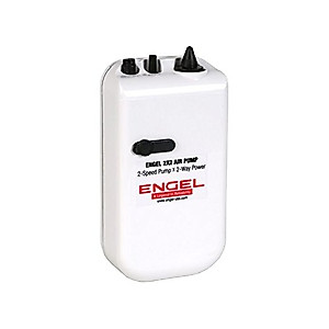 ENGEL Coolers ENG-AP Lightweight Portable Live Bait 2 Speed Aerator Pump with 12V Powered Adapter for Coolers or Buckets, White