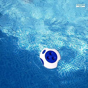Aquatix Pro Pool Chlorine Floater Dispenser with Thermometer for 1 to 3 inch Tablets, Large & Durable Floating Dispenser for Spa, Hot Tub, Jacuzzi, In-ground & Above Ground Pools, Adjustable Flow Rate