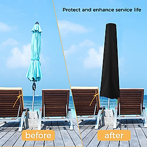 Patio Umbrella Cover - Waterproof Patio Parasol Covers with Zipper for 7ft to 11ft Outdoor Umbrellas
