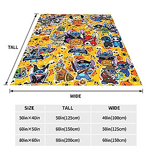 Halloween Horror Blanket Ultra Soft Throw Blanket Warm Cozy Flannel Blanket Microfiber Fleece Cover Home Decorative Throw for Sofa Couch Bed Office 50"x40"