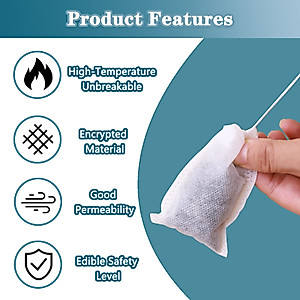 Cold Brew Mesh Filter, 100pcs Disposable Mesh Brewing Bags Cold Brew Coffee Filter Bag with Drawstring Coffee Filters Tea Potpourri Bags for Straining, Concentrate, Iced Coffee Maker Hot Cold Brew Kit