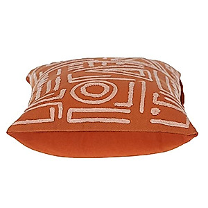 Parkland Collection Transitional Geometric Orange 14" x 20" Pillow