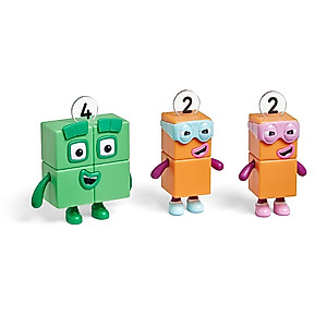 Learning Resources Numberblocks Four and The Terrible Twos, Official Collectible Toys, Includes Numberblocks Four and 2 x The Terrible Two, with Posable Arms for Realistic Play, Suitable for Display