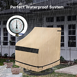 NEVERLAND Outdoor Chair Covers, 2 Pack Swivel Chair Cover Waterproof with 600D Heavy Duty Material, Swivel Lounge Chair Cover Fits up to 31.5 W x 33.5 D x 36 H inches (Golden)