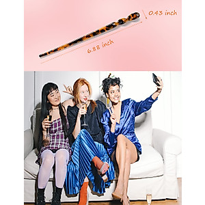 12 Pieces Acetate Hair Sticks Tortoise Shell Hairpin Leopard Shell Hair Pins Chinese Hair Sticks for buns Hair Styling Accessories Hair Chopsticks for Women Girls,12 Style Not Repeating Pattern