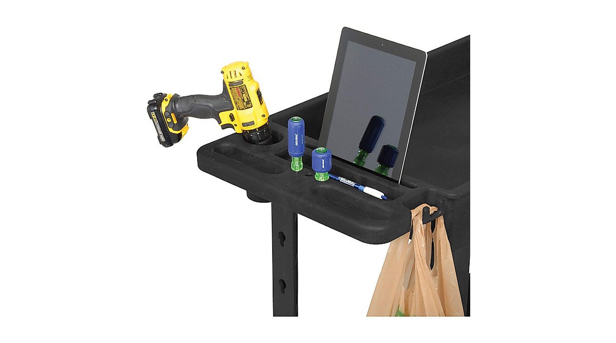 Global Industrial Utility Cart with Storage and Casters | Durable Plastic